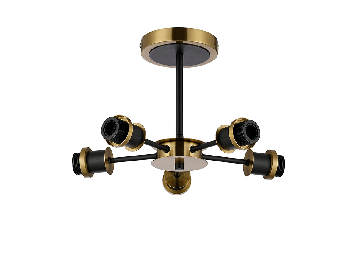 Duncan 5 Semi Flush (Frame Only) — Exclusive Lighting Ltd