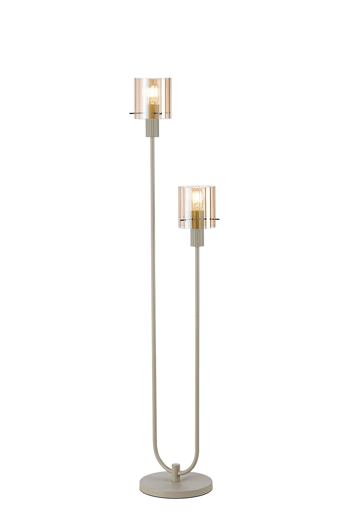 Lavish Ribbed Beige Floor Lamp — Exclusive Lighting Ltd