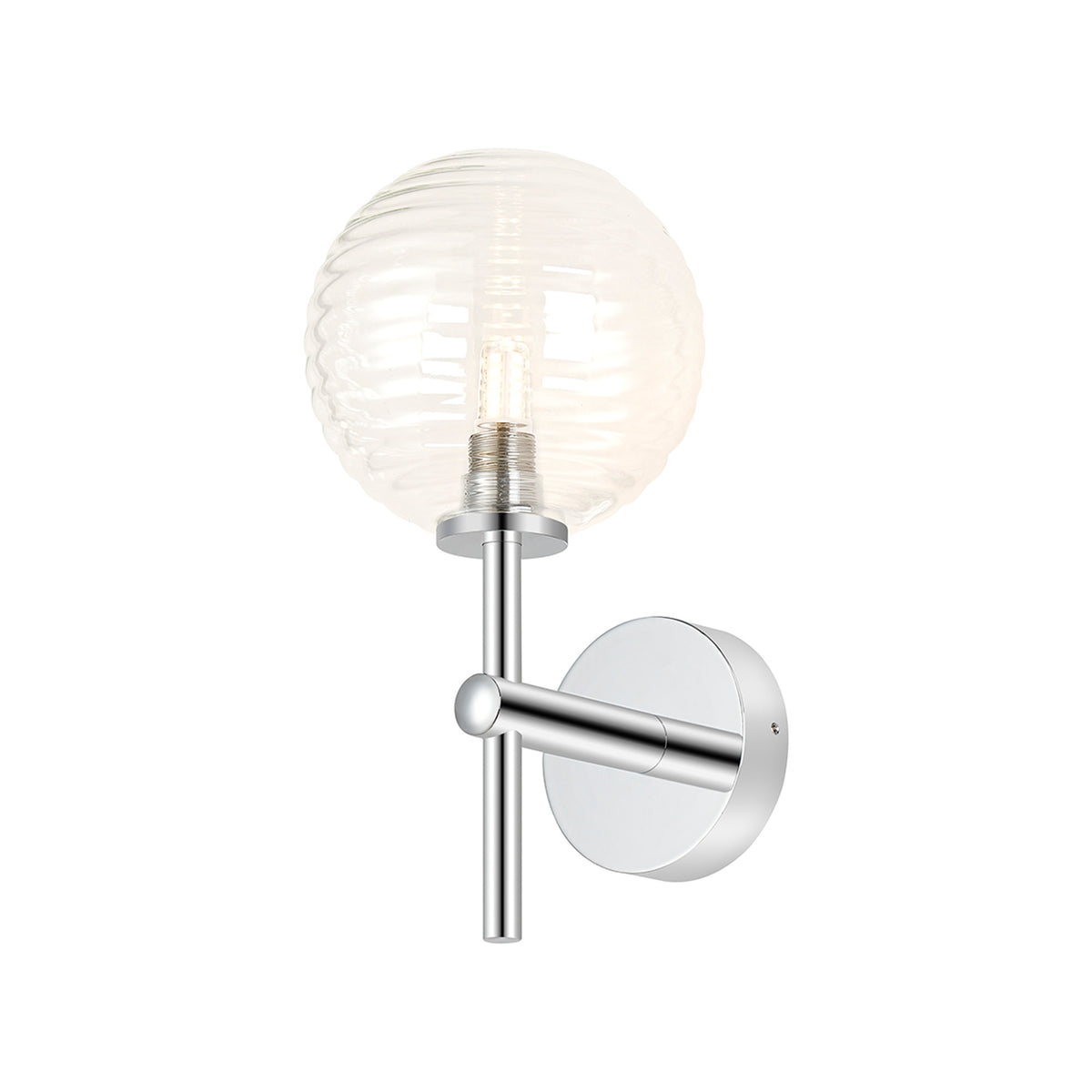 Rezzo Chrome Single Wall Light 💧 — Exclusive Lighting Ltd