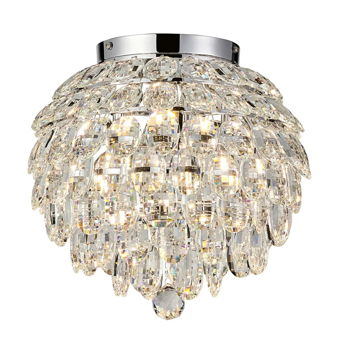 Skye Crystal Semi Flush 3 / 5 / 8 Light - IP Rated 💧 — Exclusive Lighting Ltd